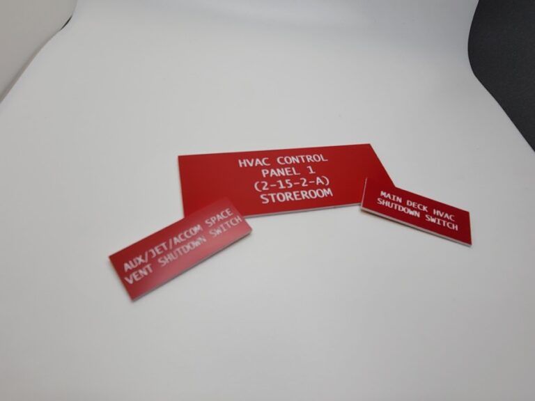 Laser Engraving: Plastic Placards and Tags - Weigel's Laser Engraving